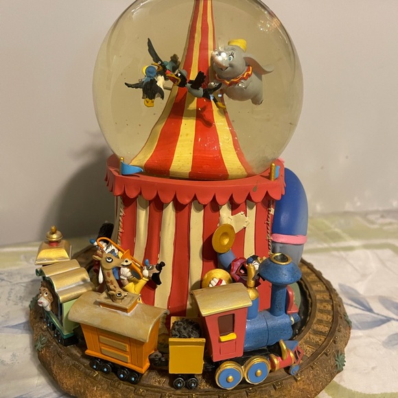 Disney | Accents | Disney Dumbo Circus Train Snow Globe Red Blue Yellow ...